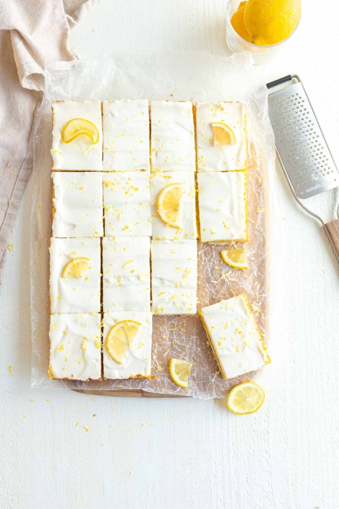 Lemon Shortbread Bars Recipe - Dinner, then Dessert