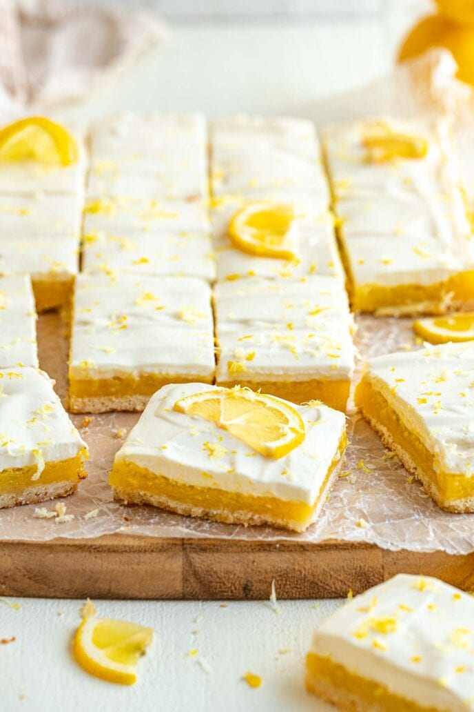 Lemon Shortbread Bars Recipe - Dinner, then Dessert