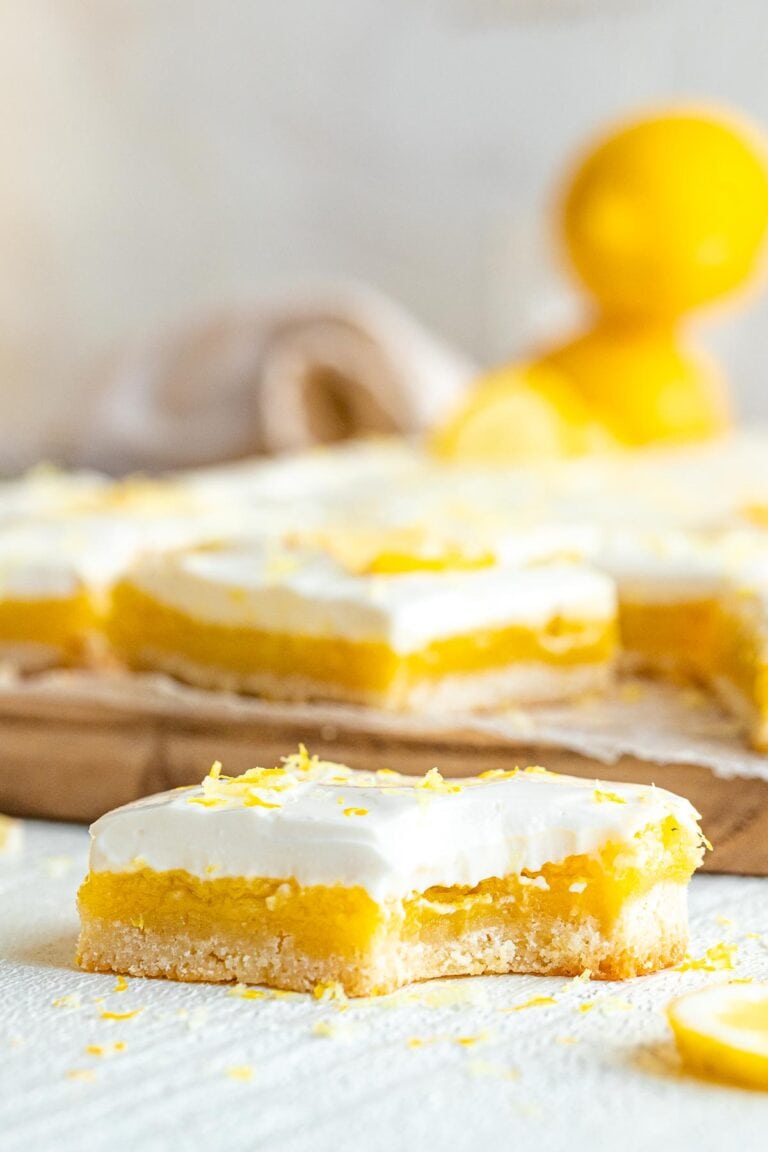 Lemon Shortbread Bars Recipe - Dinner, then Dessert