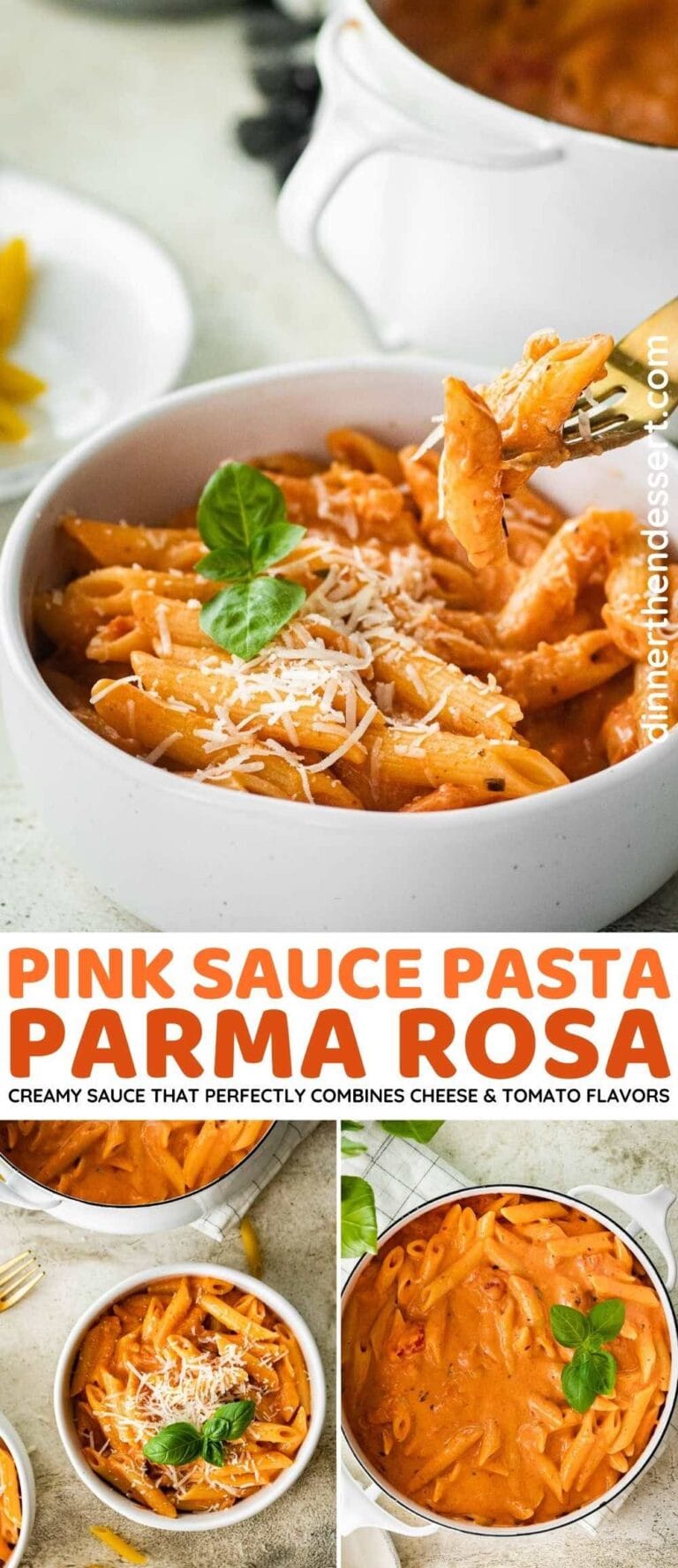 Pink Sauce Pasta (Parma Rosa) Recipe- Dinner, then Dessert