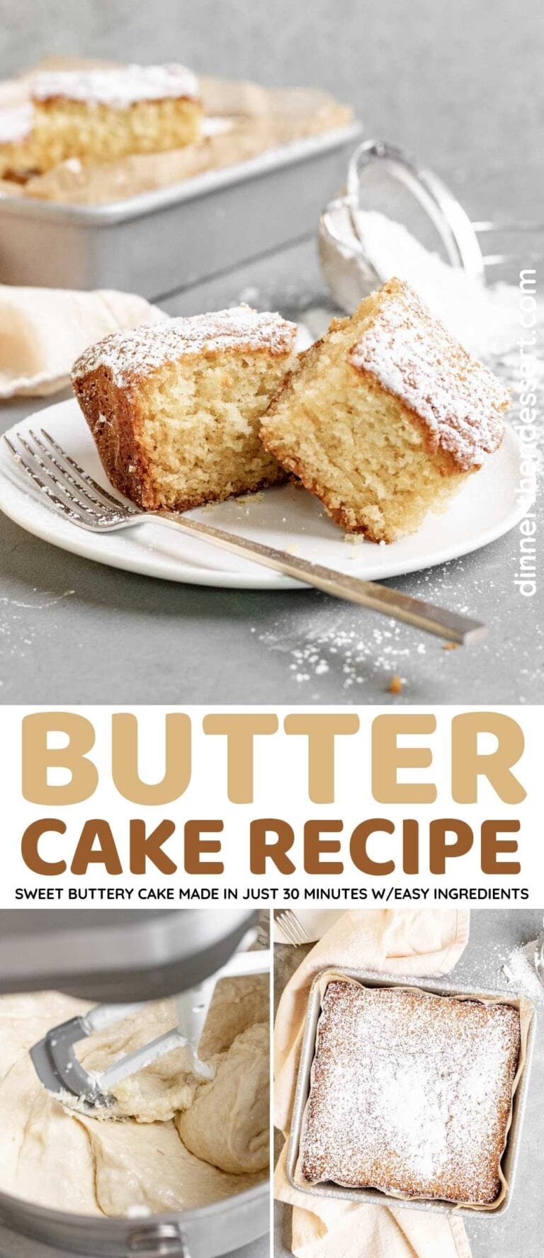 Easy Butter Cake Recipe - Dinner, then Dessert