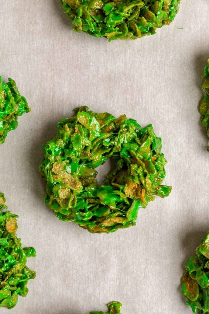Christmas Wreath Cookies (No Bake!) Recipe - Dinner, then Dessert