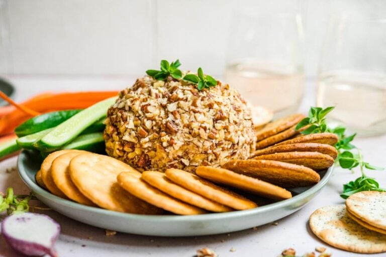 Garlic Parmesan Cheese Ball Recipe - Dinner, then Dessert