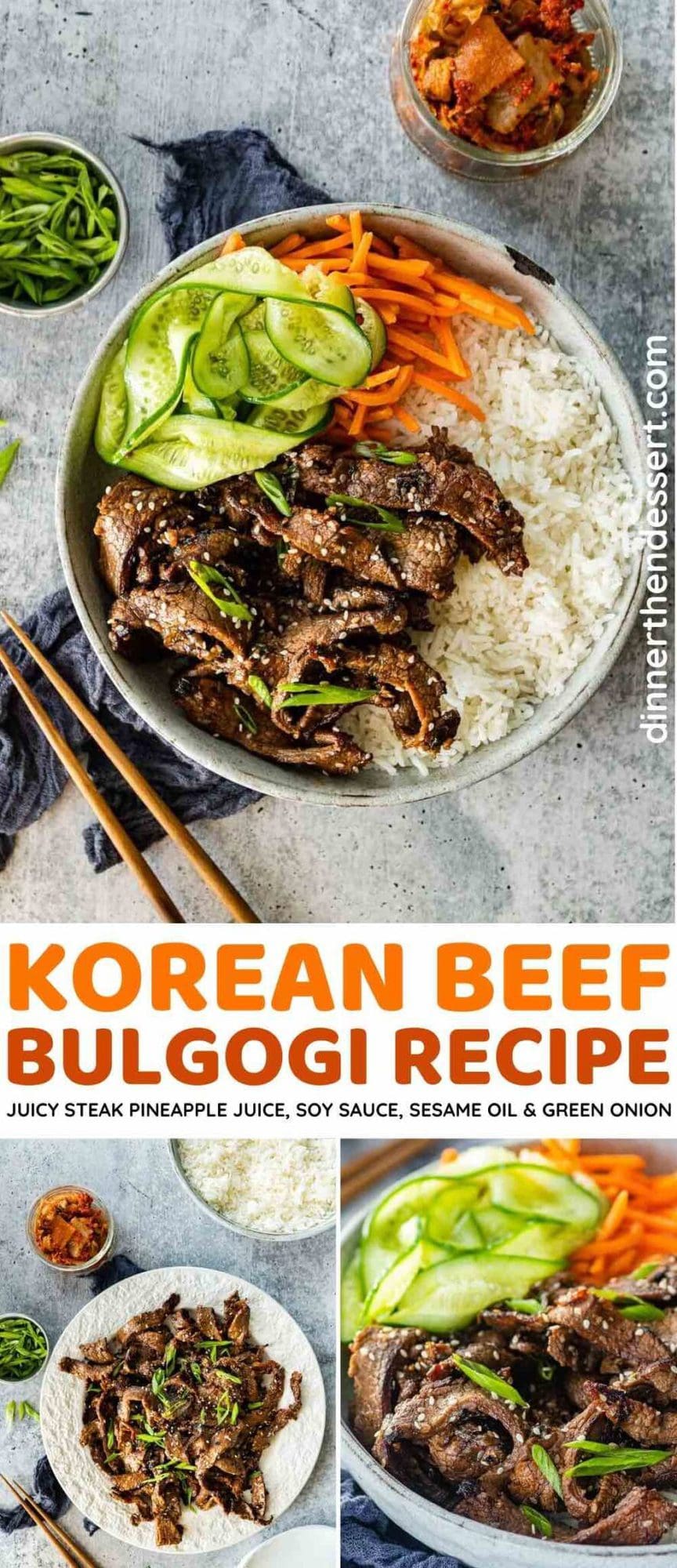 Korean Beef Bulgogi - Dinner, then Dessert