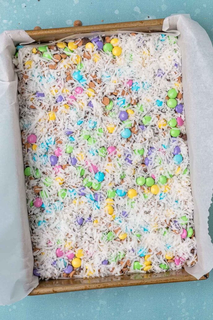 Magic Easter Layer Bars Recipe - Dinner, then Dessert