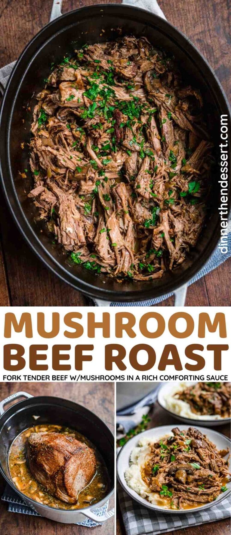Mushroom Beef Roast Recipe - Dinner, then Dessert