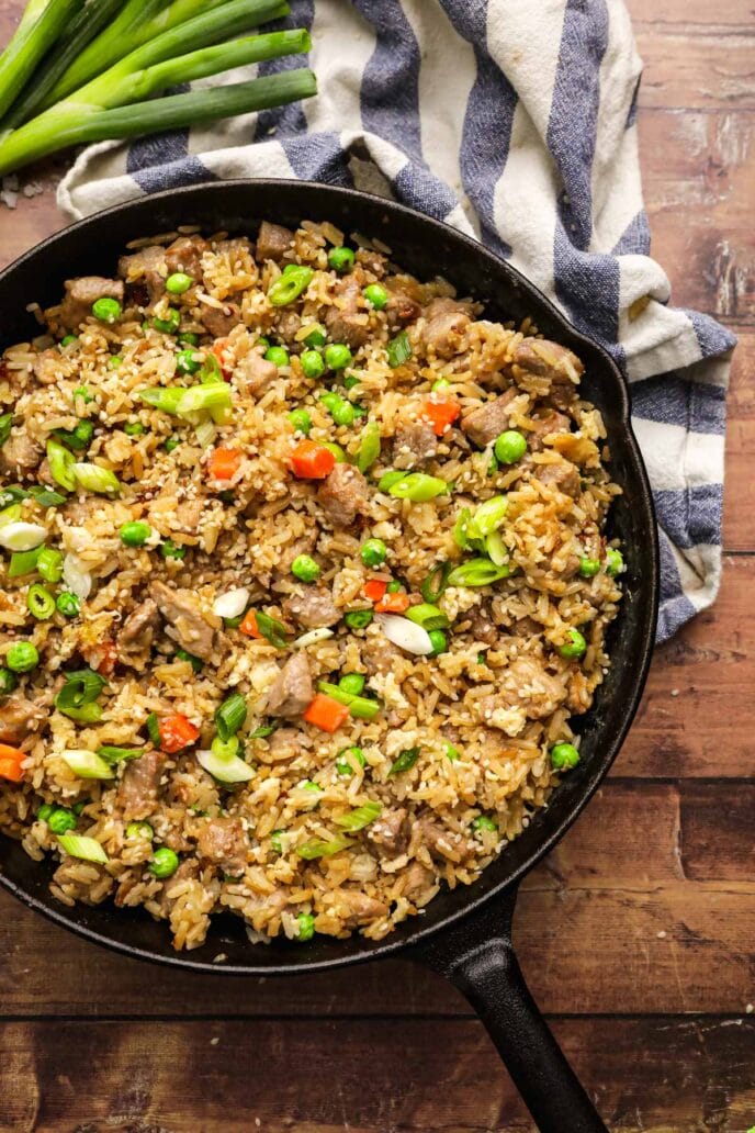 Pork Fried Rice Recipe - Dinner, then Dessert