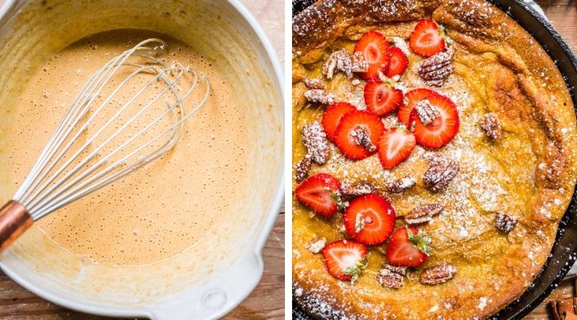 Pumpkin German Dutch Baby Pancake - Dinner, then Dessert