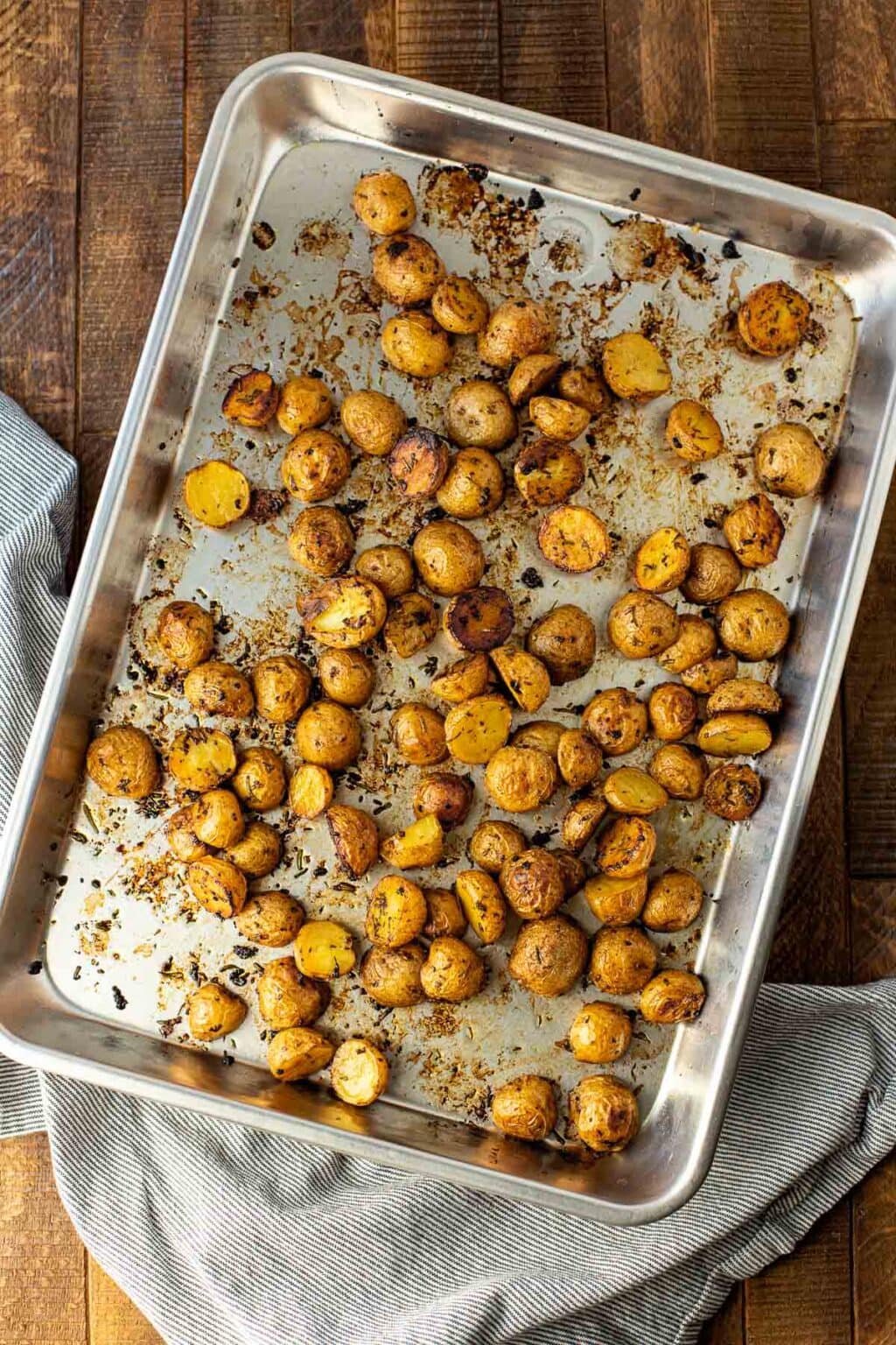 Easy Balsamic Garlic Roasted New Potatoes Recipe - Dinner, then Dessert