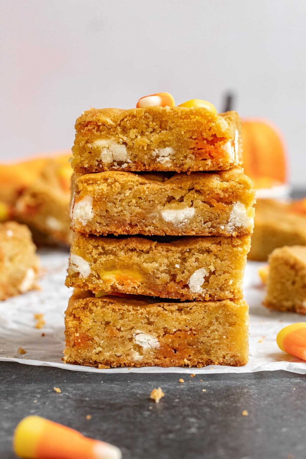 Candy Corn Blondies Recipe - Dinner, then Dessert