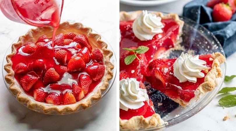 Strawberry Jello Pie Recipe - Dinner, then Dessert