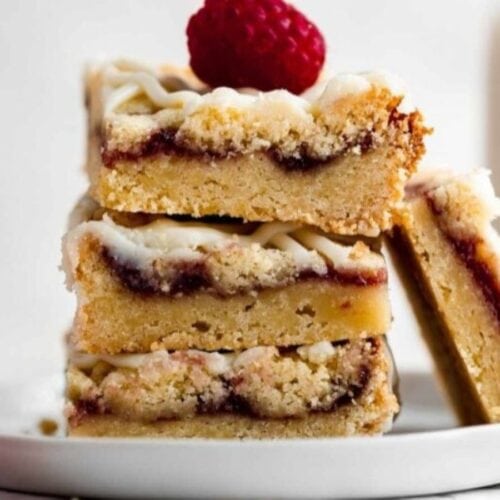 Raspberry Shortbread Bars Recipe - Dinner, then Dessert
