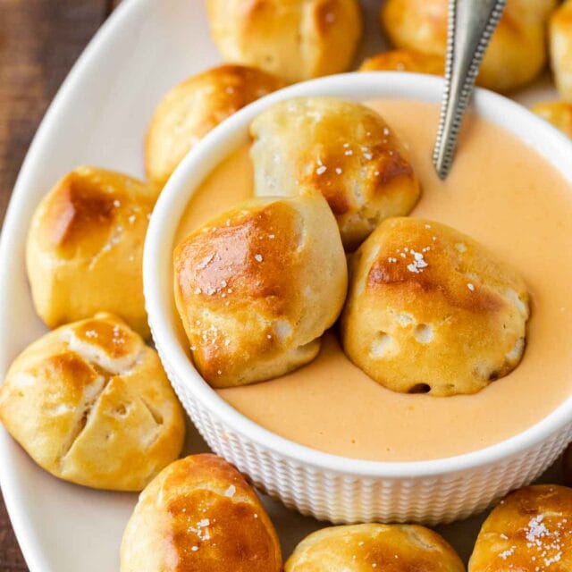Easy Soft Pretzel Bites Recipe Dinner Then Dessert