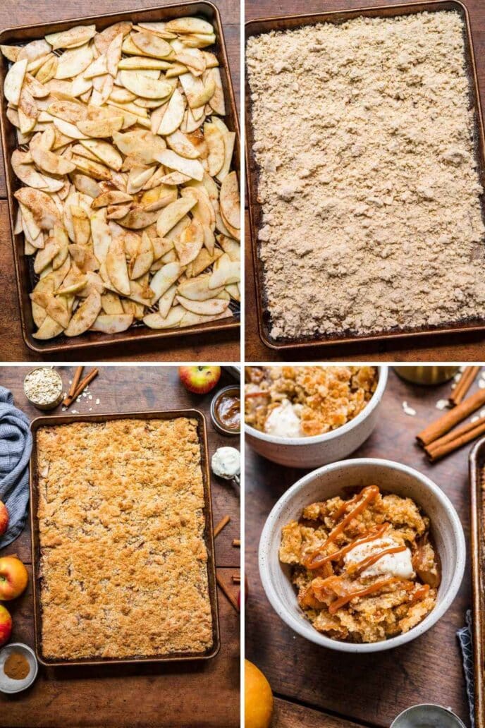 Sheet Pan Apple Crisp Recipe - Dinner, then Dessert