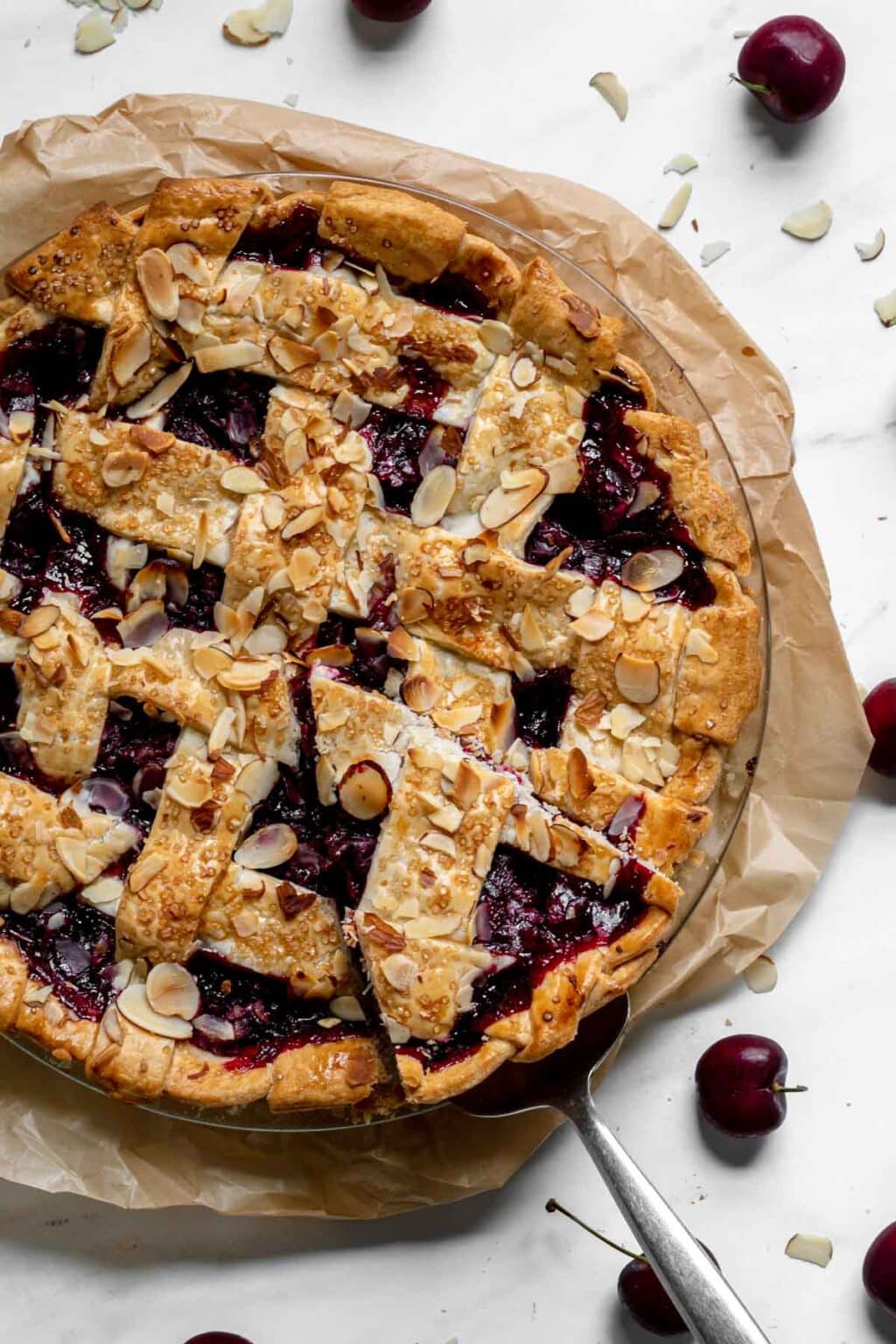 Cherry Almond Pie Recipe (With Fresh Cherries!) - Dinner, then Dessert