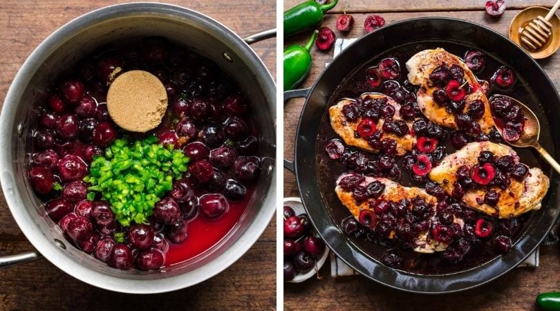 Jalapeno Cherry Chicken Recipe - Dinner, then Dessert