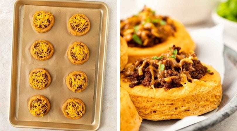 Quick and Easy Stuffed Taco Biscuits Recipe - Dinner, then Dessert