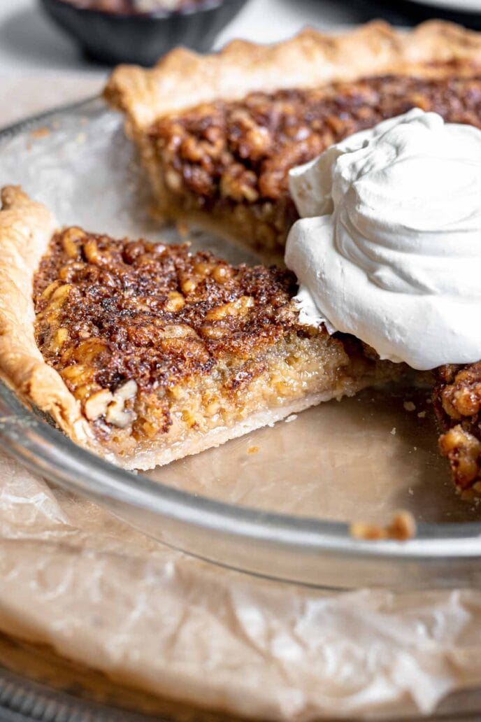 Walnut Pie Recipe - Dinner, then Dessert