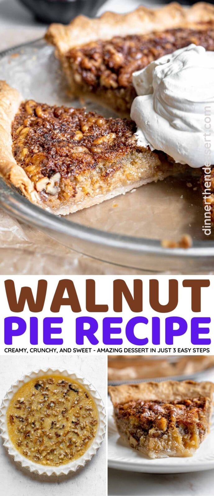 Walnut Pie Recipe - Dinner, then Dessert