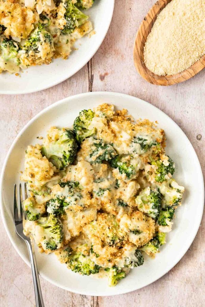 Baked Parmesan Broccoli Casserole Recipe Dinner Then Dessert