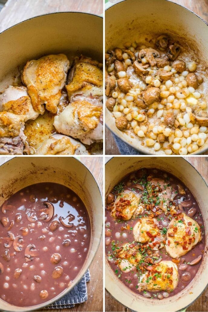 Easy Coq Au Vin Recipe - Dinner, then Dessert