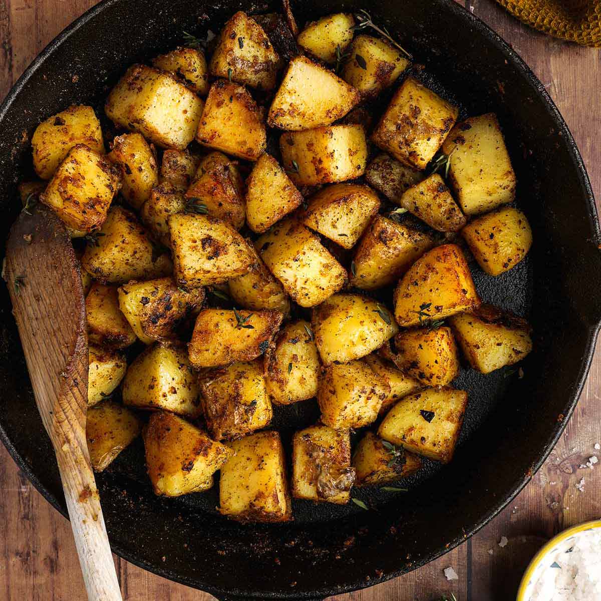 Pan Fried Potatoes Recipe - Dinner, then Dessert