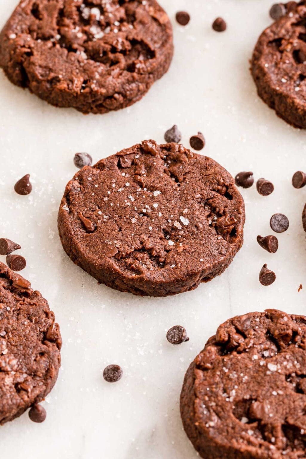 Salted Double Chocolate Shortbread Cookies Recipe - Dinner, then Dessert