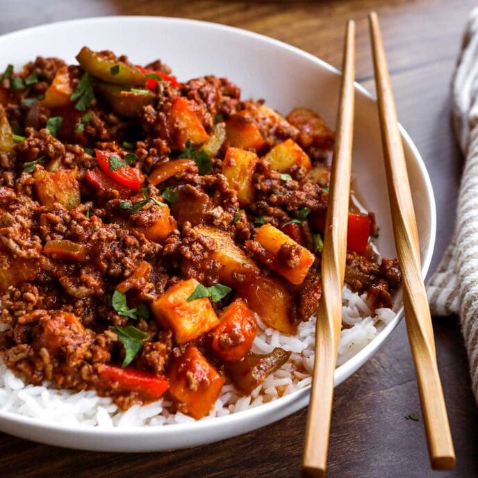 Sweet and Sour Ground Beef Recipe - Dinner, then Dessert