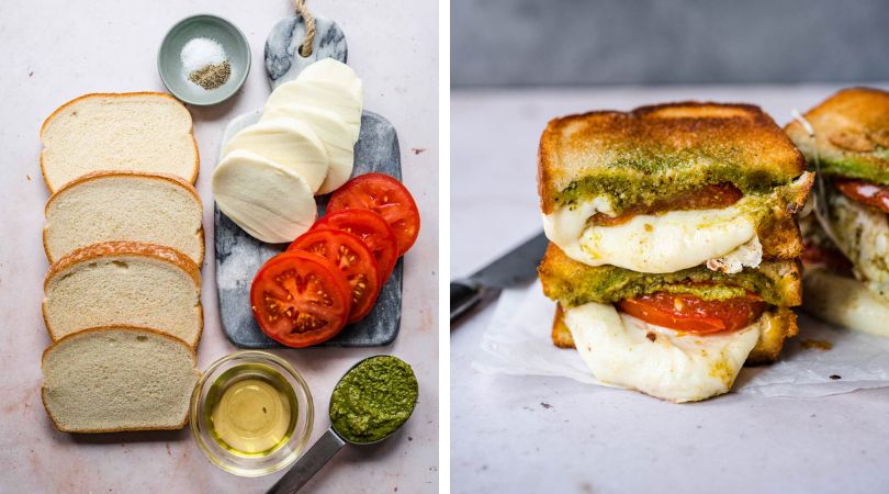 Caprese Grilled Cheese Recipe - Dinner, then Dessert