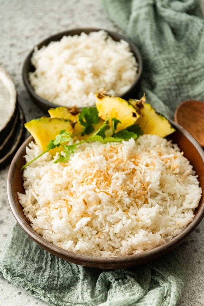 Coconut Rice Recipe - Dinner, then Dessert
