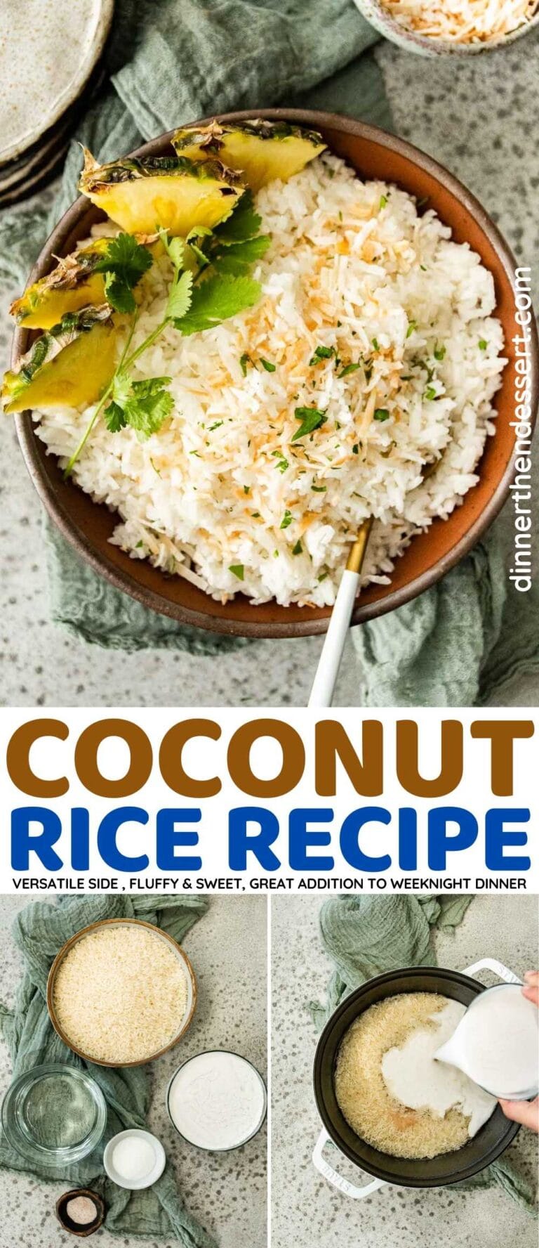 Coconut Rice Recipe - Dinner, then Dessert
