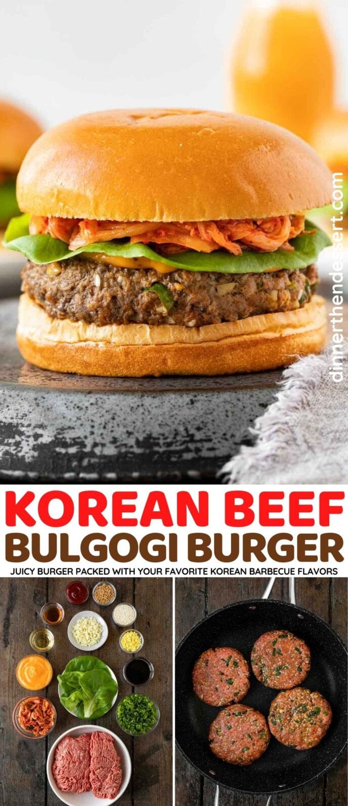 Korean Beef Bulgogi Burger Recipe - Dinner, then Dessert