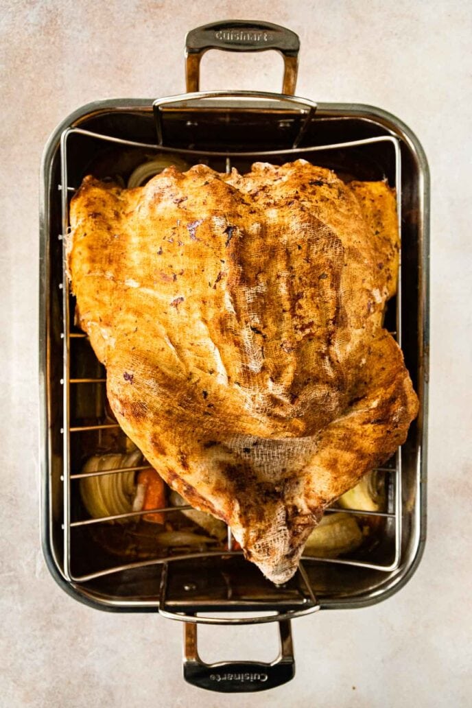 Easy Juicy Butter Blanketed Turkey Recipe - Dinner, then Dessert