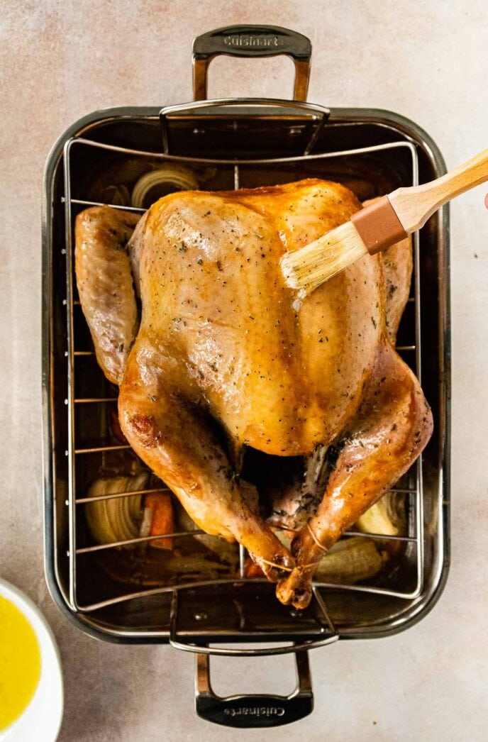 Easy Juicy Butter Blanketed Turkey Recipe - Dinner, then Dessert