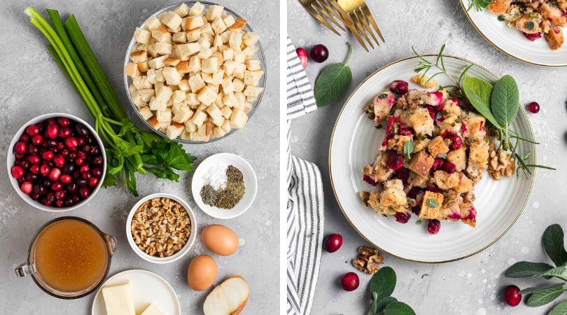 Cranberry Walnut Stuffing Recipe - Dinner, then Dessert