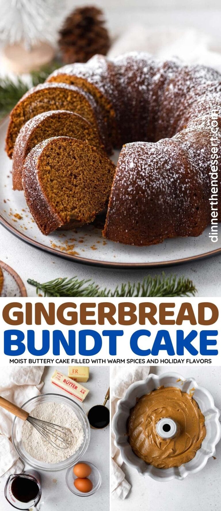 Easy Gingerbread Bundt Cake Recipe - Dinner, then Dessert