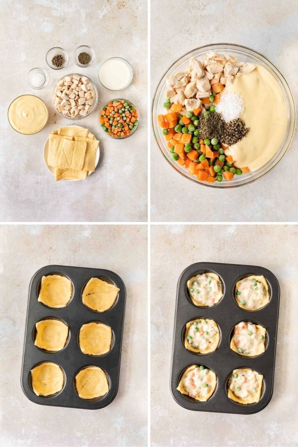 Mini Chicken Pot Pies Recipe - Dinner, then Dessert