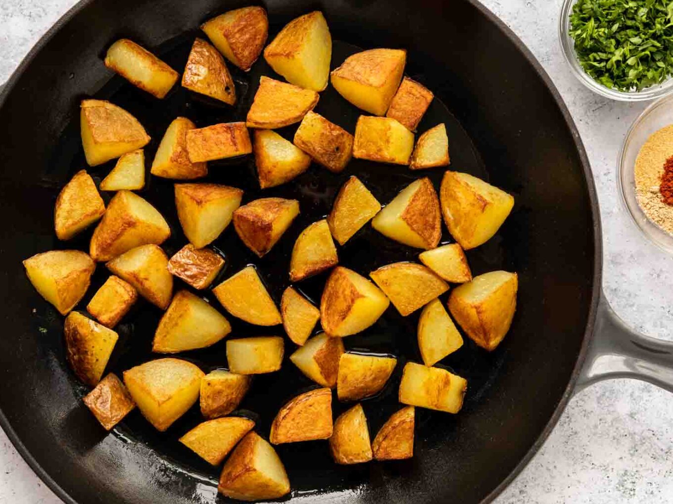 Pan Fried Potatoes Recipe - Dinner, then Dessert