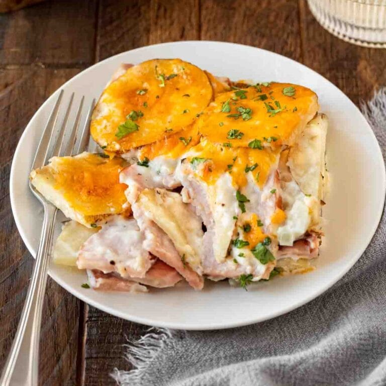Easy Scalloped Potatoes and Ham Recipe - Dinner, then Dessert