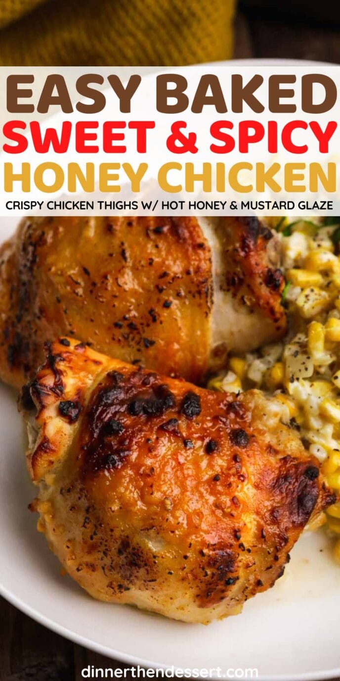 Easy Baked Sweet & Spicy Honey Mustard Chicken - Dinner, then Dessert