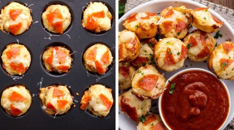 Pepperoni Pizza Bites Recipe [VIDEO] - Dinner, then Dessert