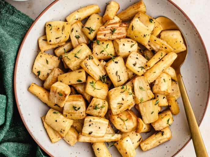 Easy Roasted Parsnips Recipe - Dinner, then Dessert