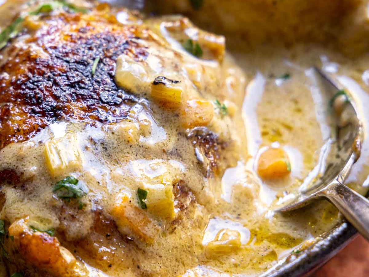 Classic Chicken Fricassee Recipe - Dinner, then Dessert