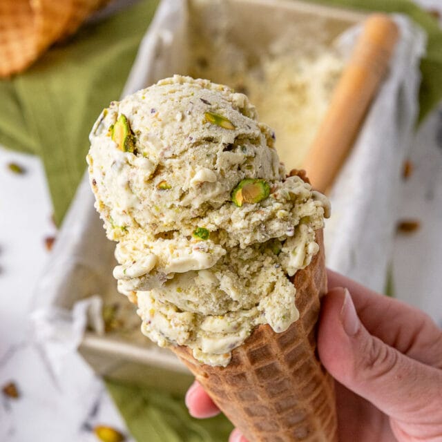Pistachio Ice Cream Recipe - Dinner, then Dessert