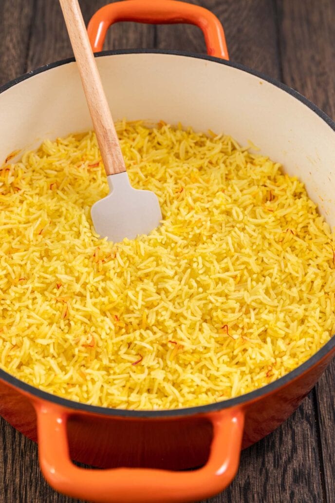 Easy Saffron Rice Recipe - Dinner, then Dessert