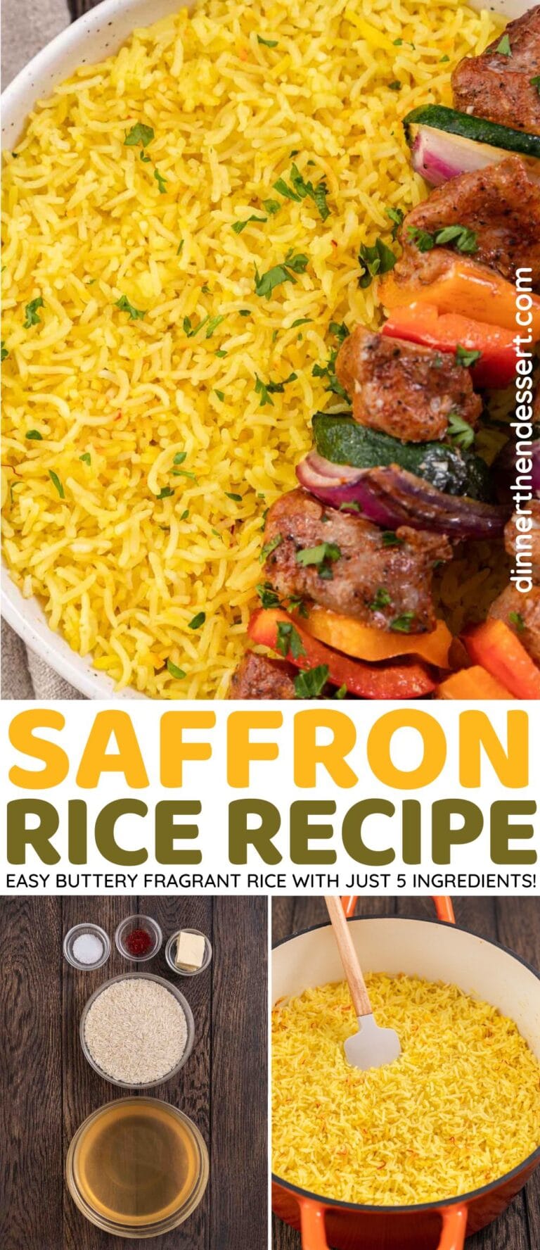 Easy Saffron Rice Recipe - Dinner, then Dessert