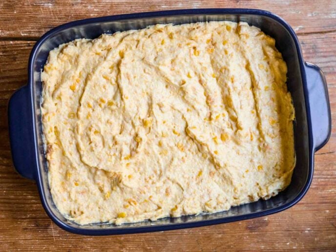 Cheesy Corn Casserole Recipe - Dinner, then Dessert