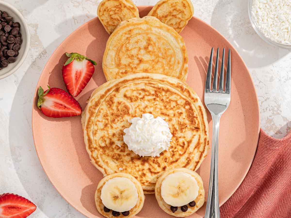 Easy Bunny Pancakes Recipe - Dinner, then Dessert