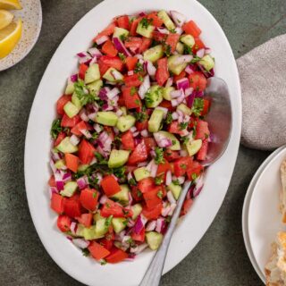 Refreshing Israeli Salad Recipe - Dinner, then Dessert