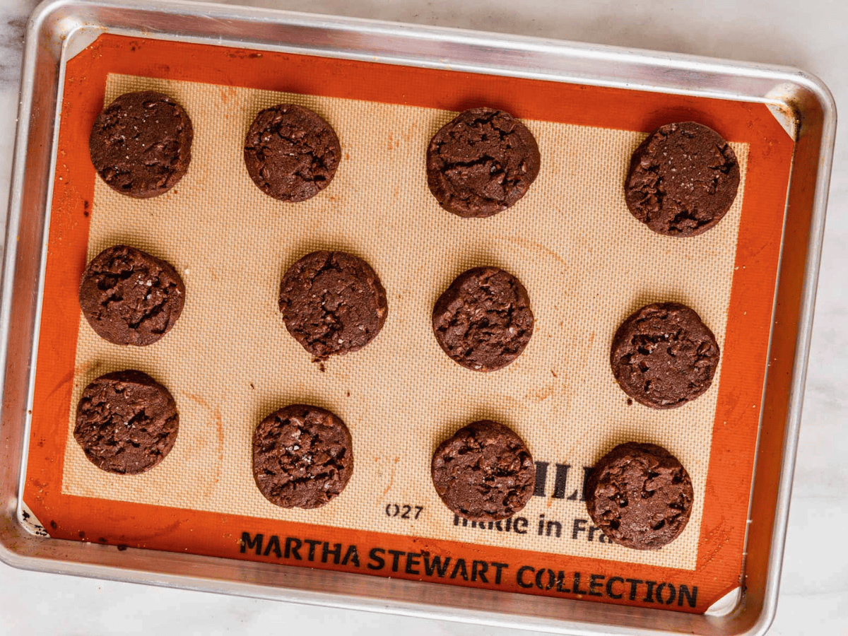 Salted Double Chocolate Shortbread Cookies Recipe - Dinner, then Dessert